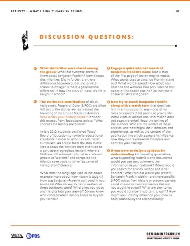 Educational Activities | Benjamin Franklin | Ken Burns | PBS