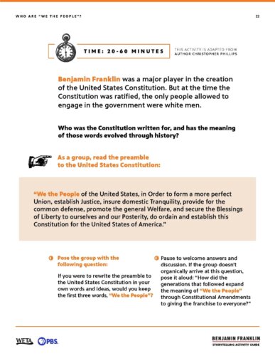 Educational Activities | Benjamin Franklin | Ken Burns | PBS