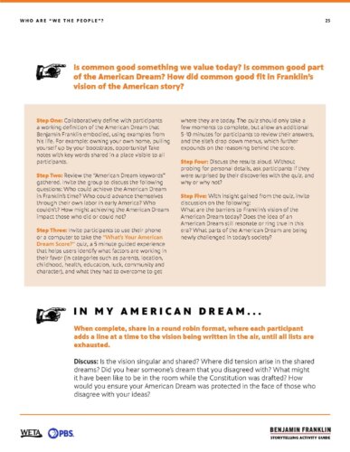 Educational Activities | Benjamin Franklin | Ken Burns | PBS