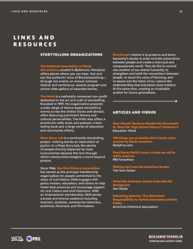 Educational Activities | Benjamin Franklin | Ken Burns | PBS