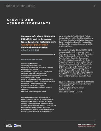 Educational Activities | Benjamin Franklin | Ken Burns | PBS